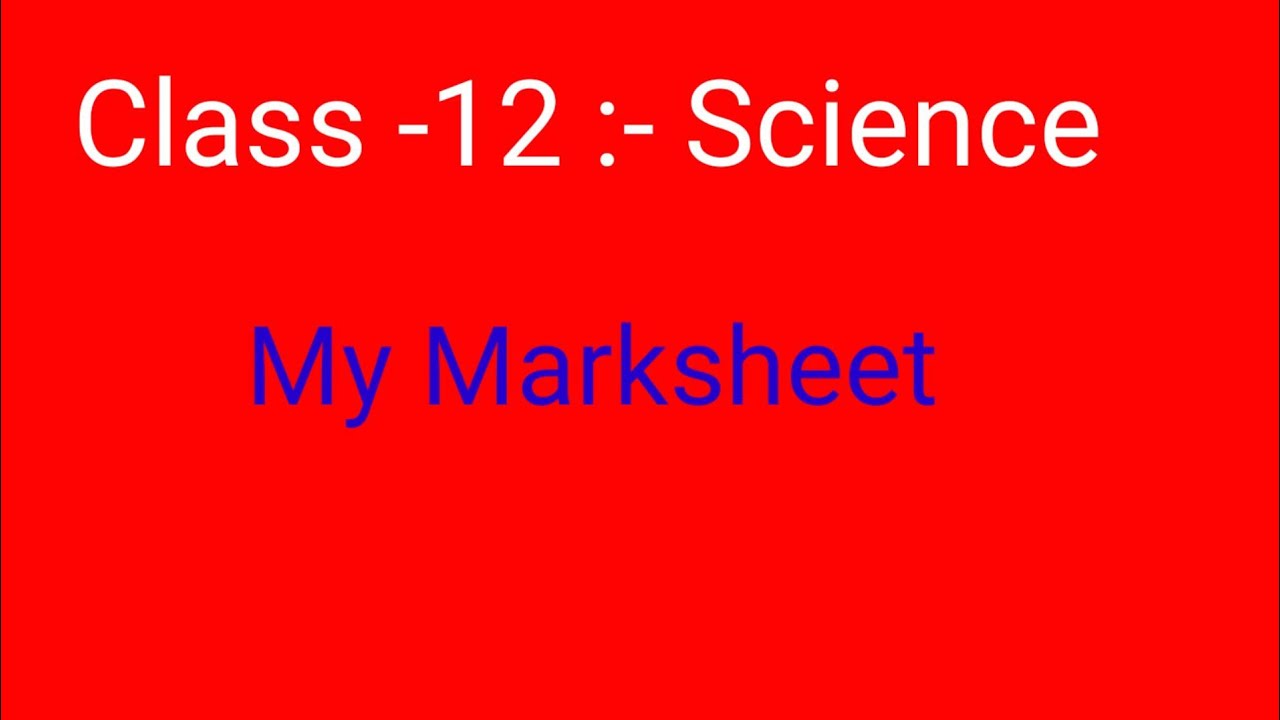 Class 12 Marksheet #science_student #shorts #youtubeshorts by #koisor ...