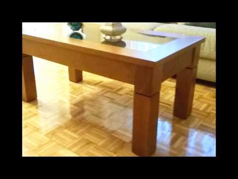 Mesa de centro expositora madera pino | tudecora.com