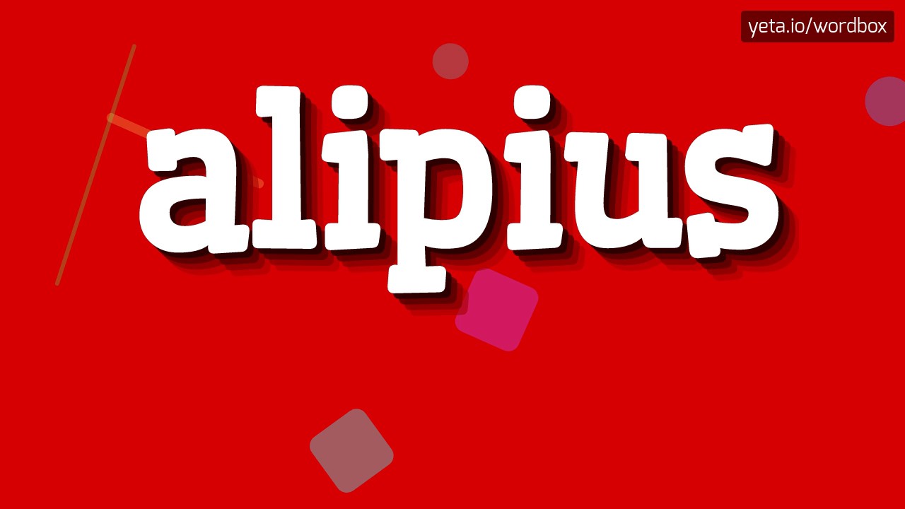 ALIPIUS - HOW TO PRONOUNCE IT!? - YouTube