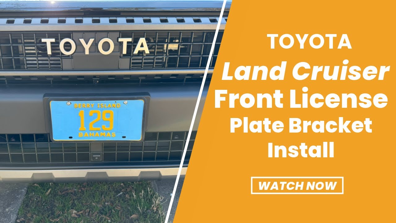 Toyota Land Cruiser 250/Prado Front License Plate Bracket Install - YouTube