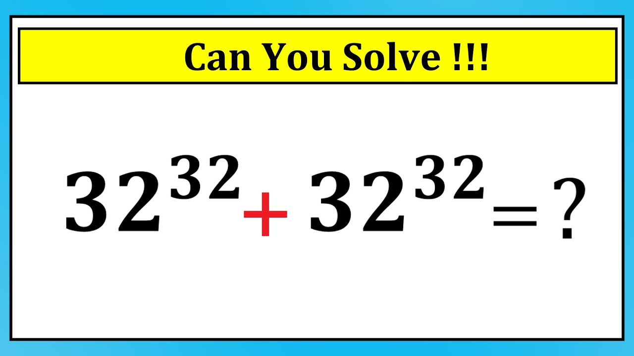 Nice Exponent/Algebra Math Problem | How to Solve | 9th grade Math ...