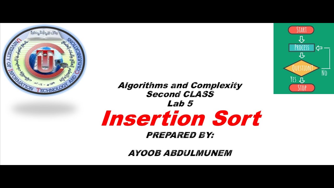 Algorithm And Complexity Insertion Sort In Python Youtube 4319