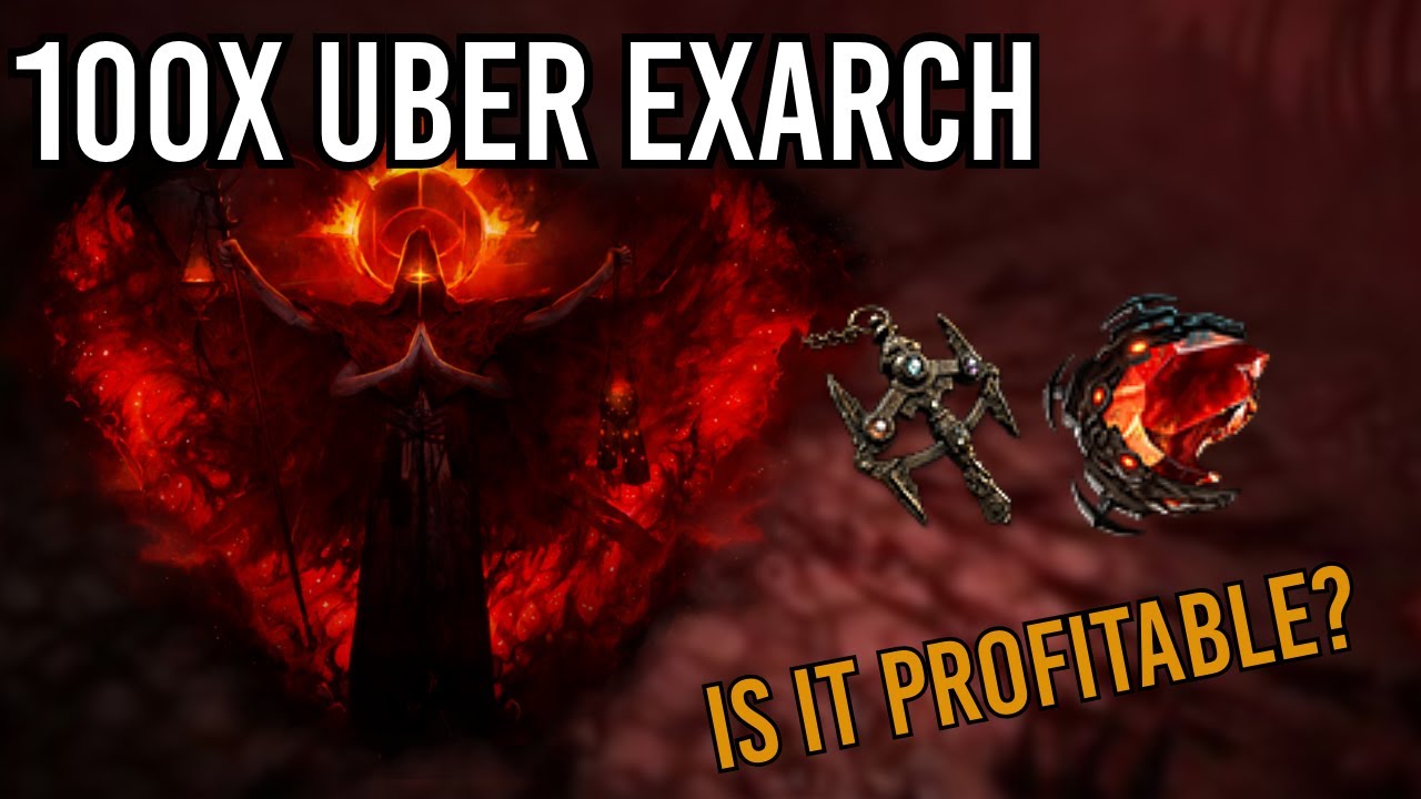 Loot from 100x Uber Exarch and 100x regular Exarch (Path of Exile 3.24 ...