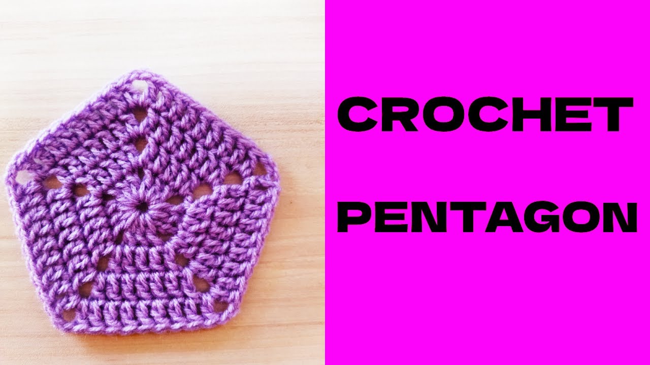How To Crochet A Pentagon For Beginners - YouTube
