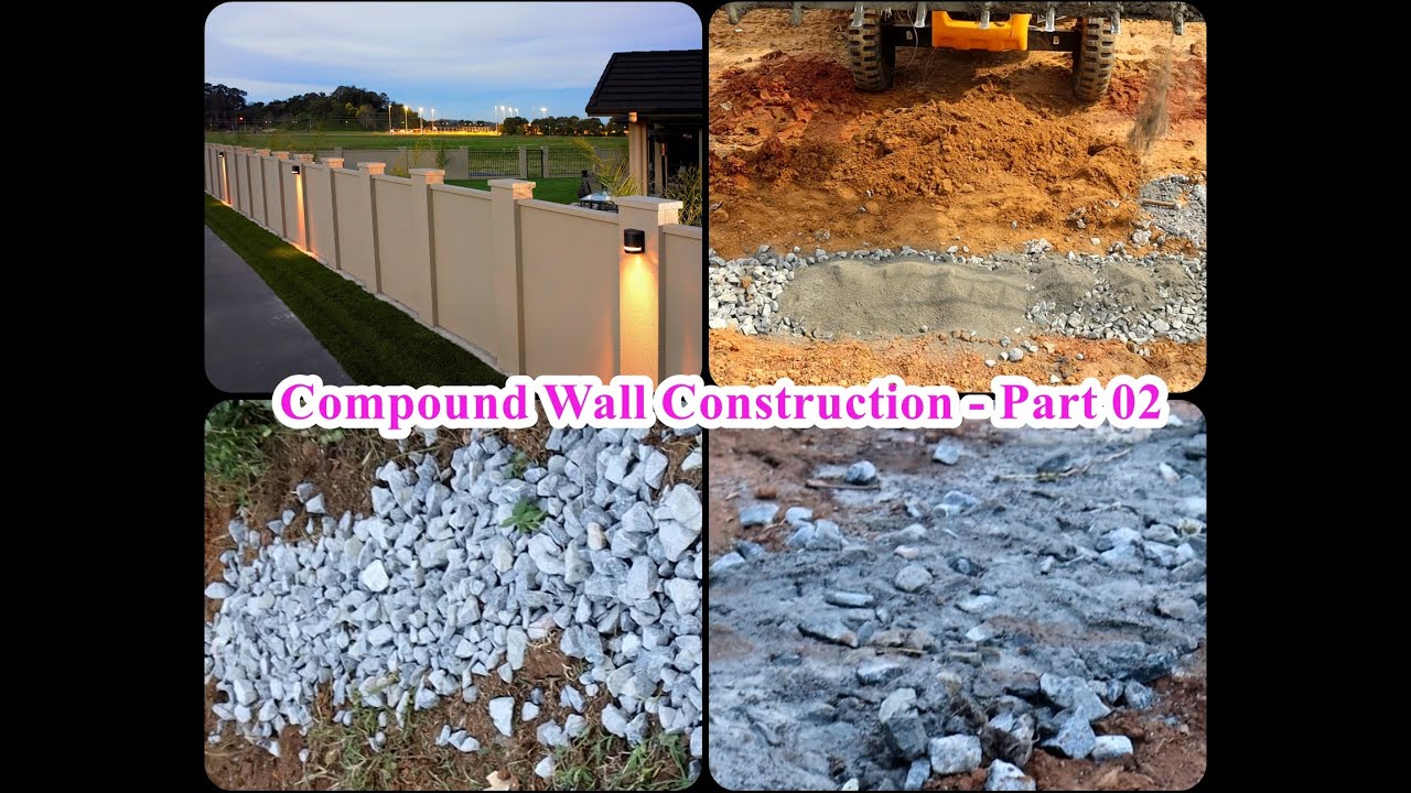 Compound Wall Construction - Part 02 (Process did - PCC before Plinth Beam) - YouTube