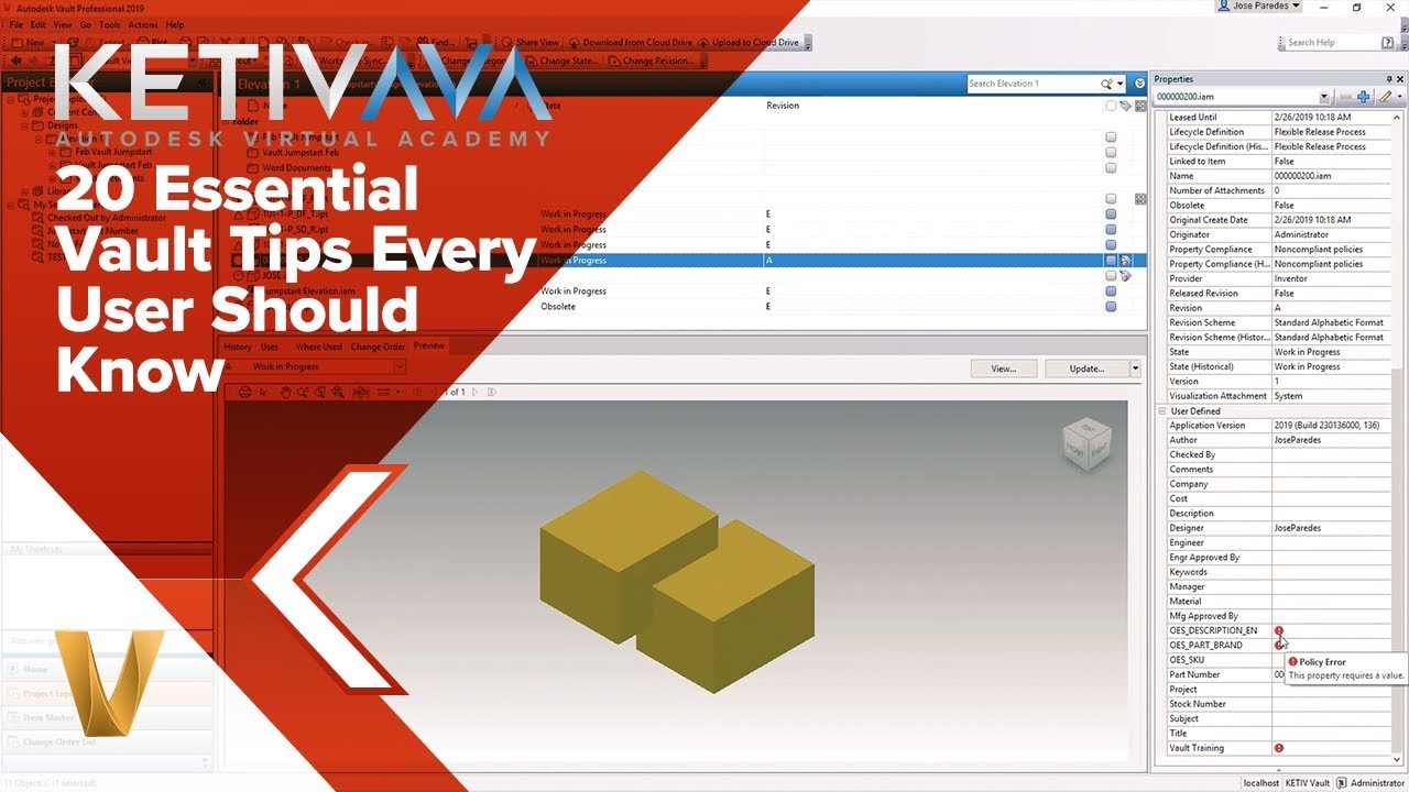 20 Essential Vault Tips Every User Should Know | Autodesk Virtual ...