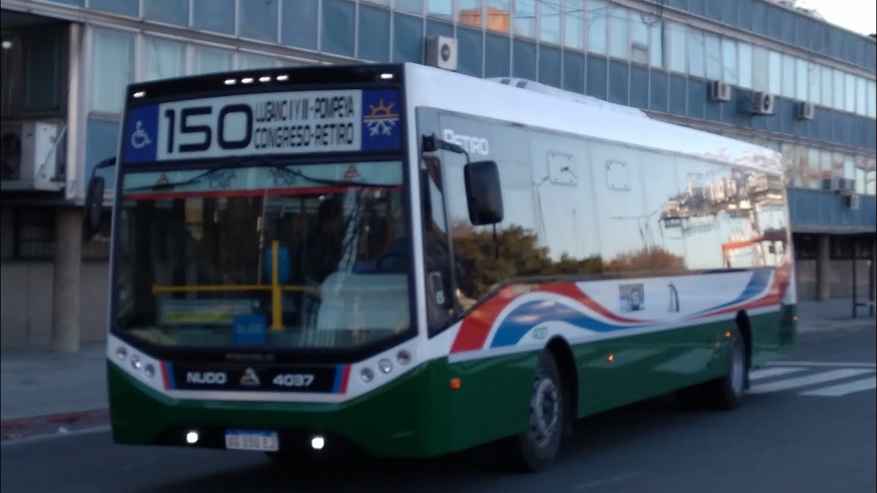 Línea 150 nuevo interno 4037 Todo Bus Retiro MT17 PLUS con aire ...