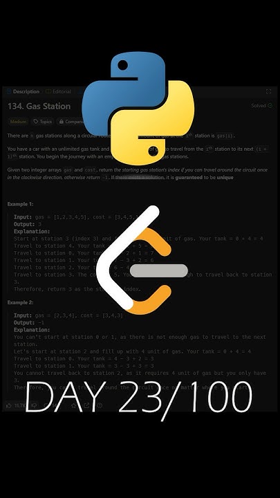 Day 23 of Leetcode every day for 100 days | Gas Station #leetcode # ...