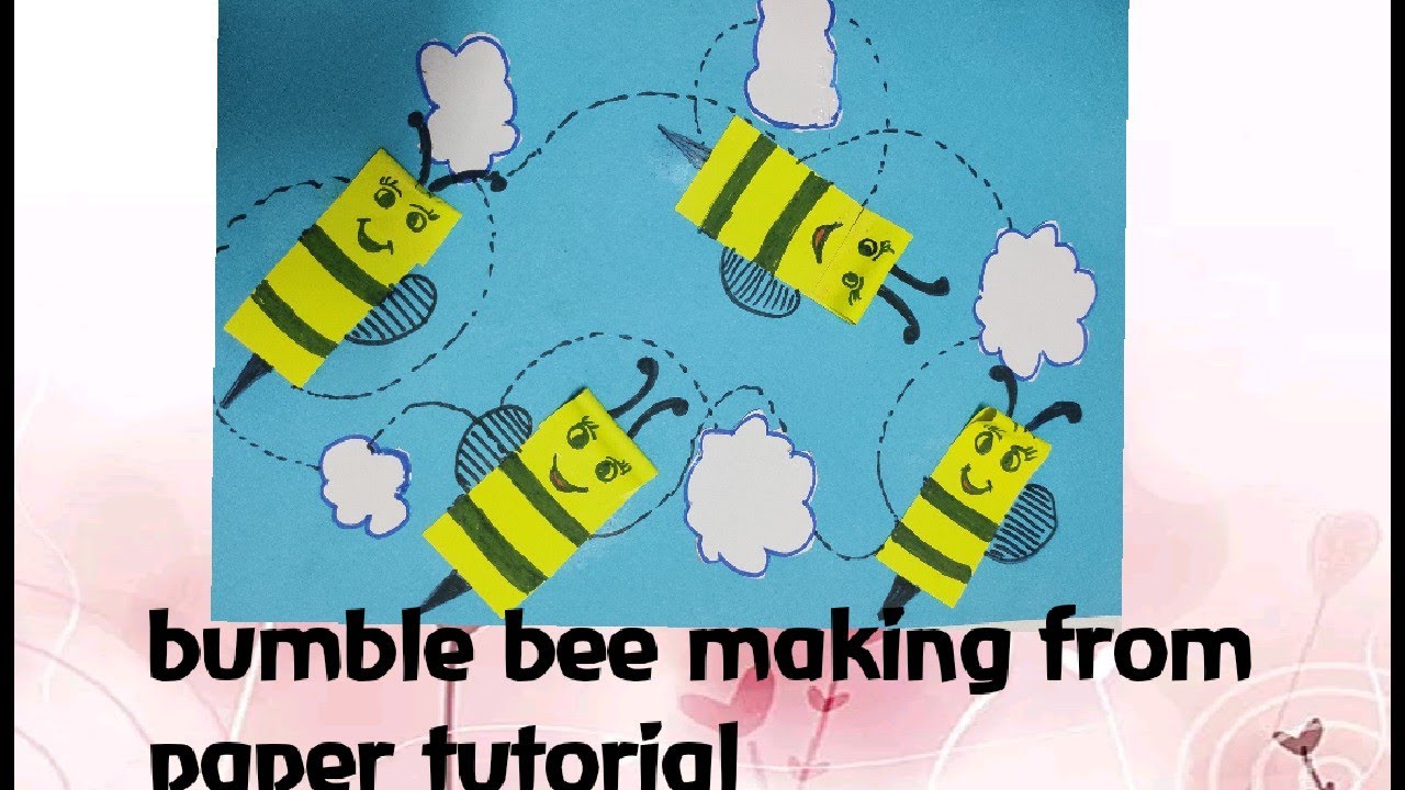 diy paper bee for kids|easy paper honey bee|origami bee for school ...