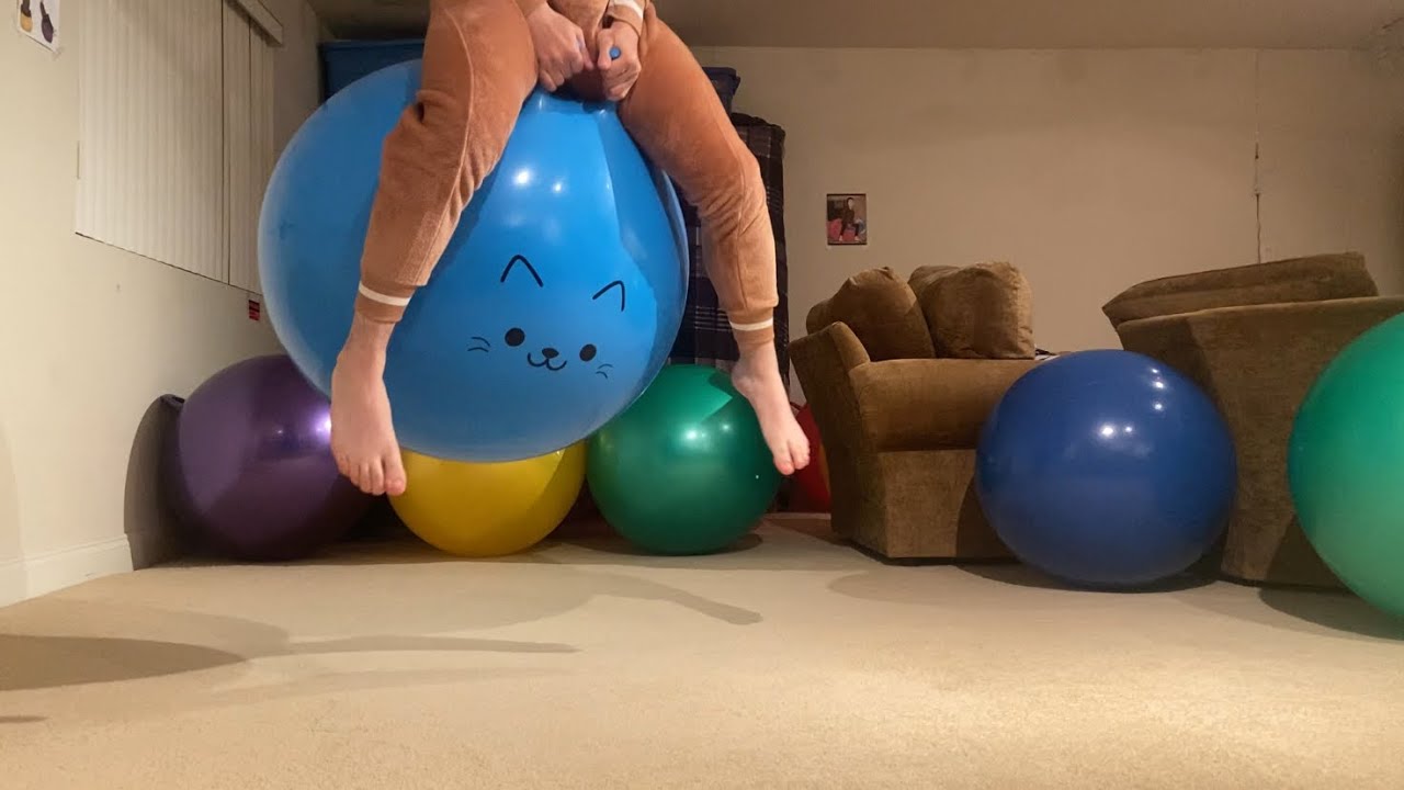 A reindeer doing big boings on a big hopurr ball - YouTube