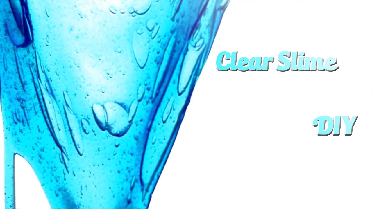 how to make Glitter Clear SLime blue with borax easy DIY crystal SLime ...