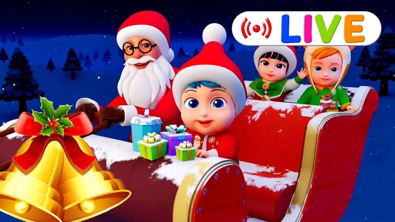 LIVE🔴🎄Jingle Bells🎄, Wheels on the Bus + More | A R Rmyhes & Christmas ...
