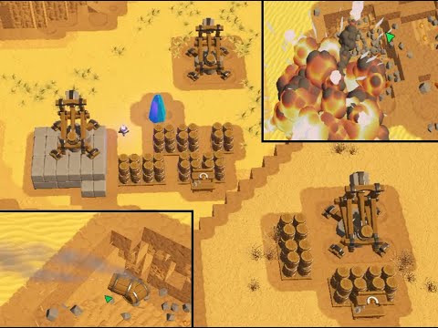 Castle Story Experiment of Catapult and explosions | Explode mid-air ...