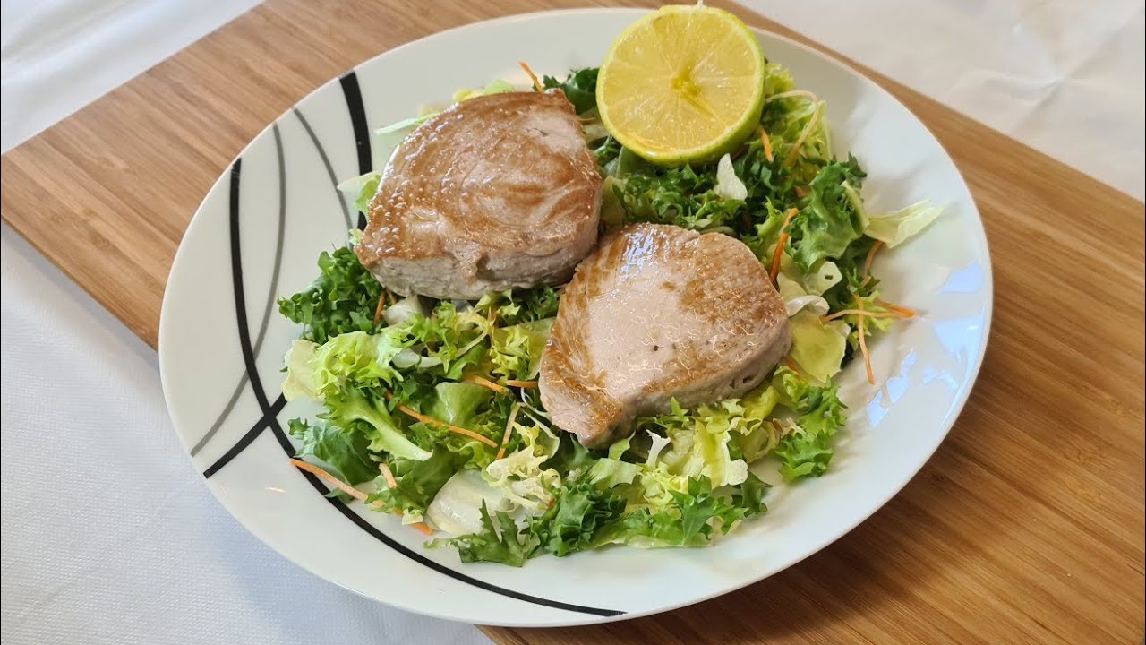 Ton steak tarifi (tuna steak recipe) - YouTube