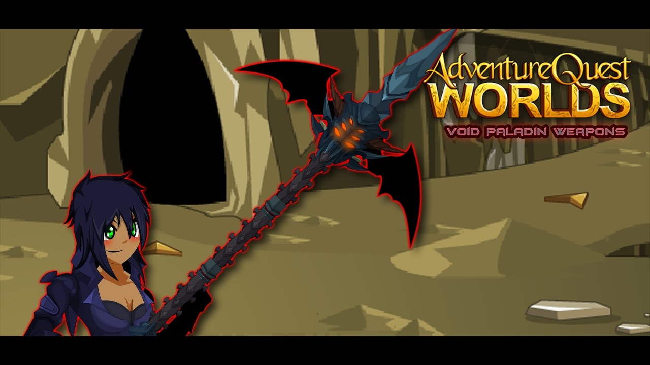 AQWorlds- Void Paladin Axe and Spear! - YouTube