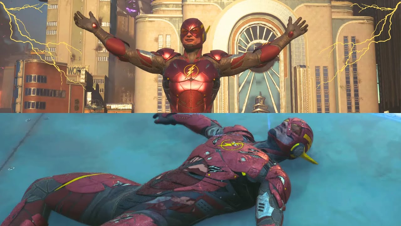 The Flash death in Suicide Squad Kill the Justice League (4K) - YouTube