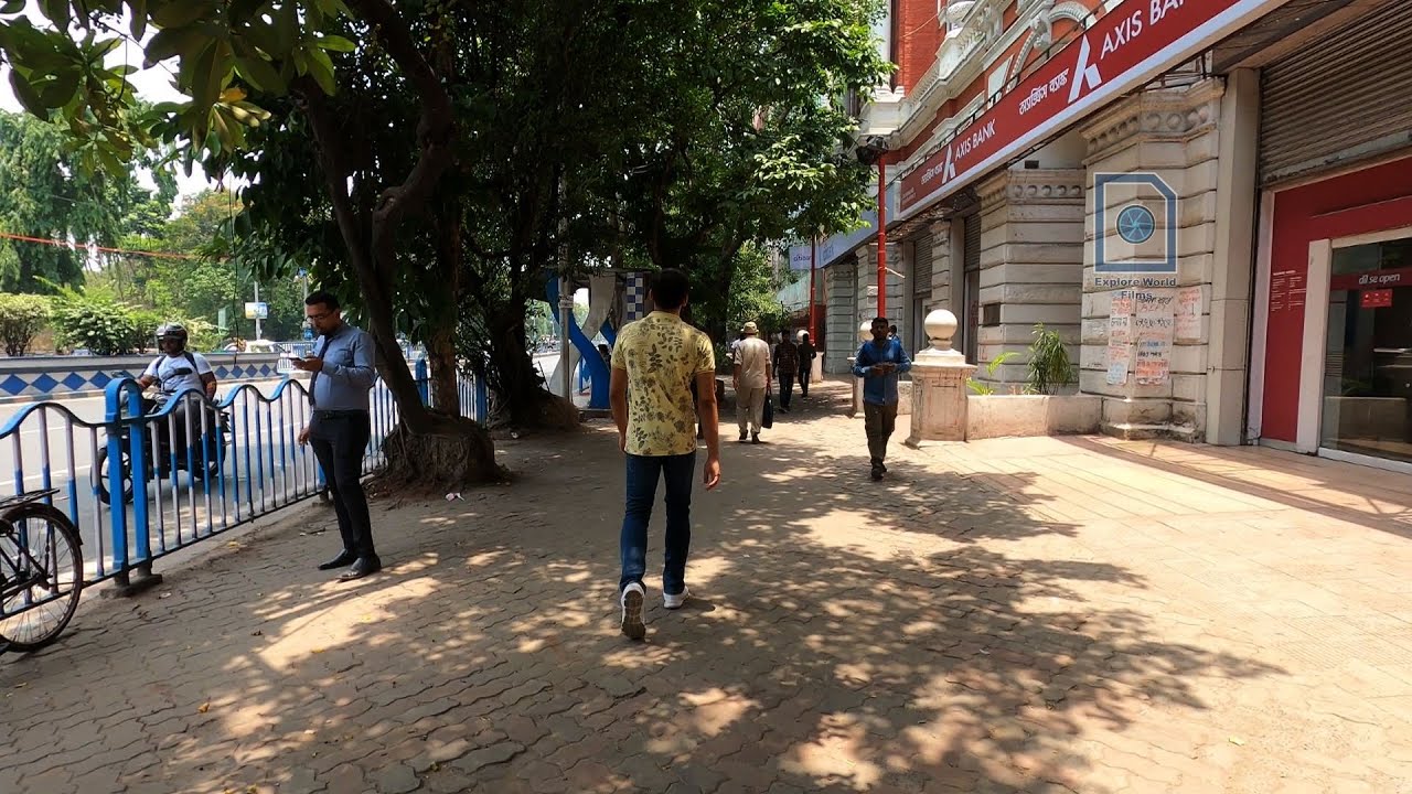 Walking on Jawaharlal Nehru Road in Kolkata - YouTube