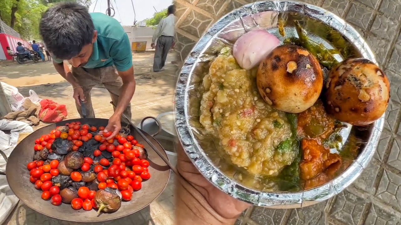 Patna Most Popular Bihari Style Litti Chokha Making Rs. 25/- Only ...