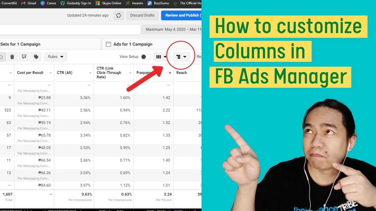 How To Customize Columns In Facebook Ads Manager messages Campaign YouTube How To Customize Columns In Facebook Ads Manager messages Campaign YouTube