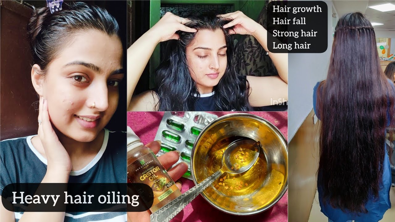 Heavy hair oiling for long and strong hair / weekly hair oiling # ...