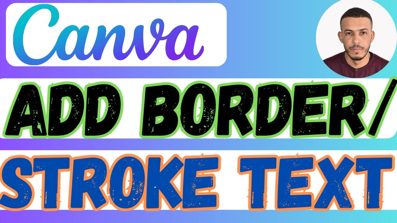How to Add a Border (Stroke) to Text in Canva - YouTube