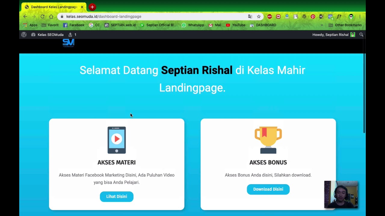 Member Area Kelas Mahir Landingpage - YouTube
