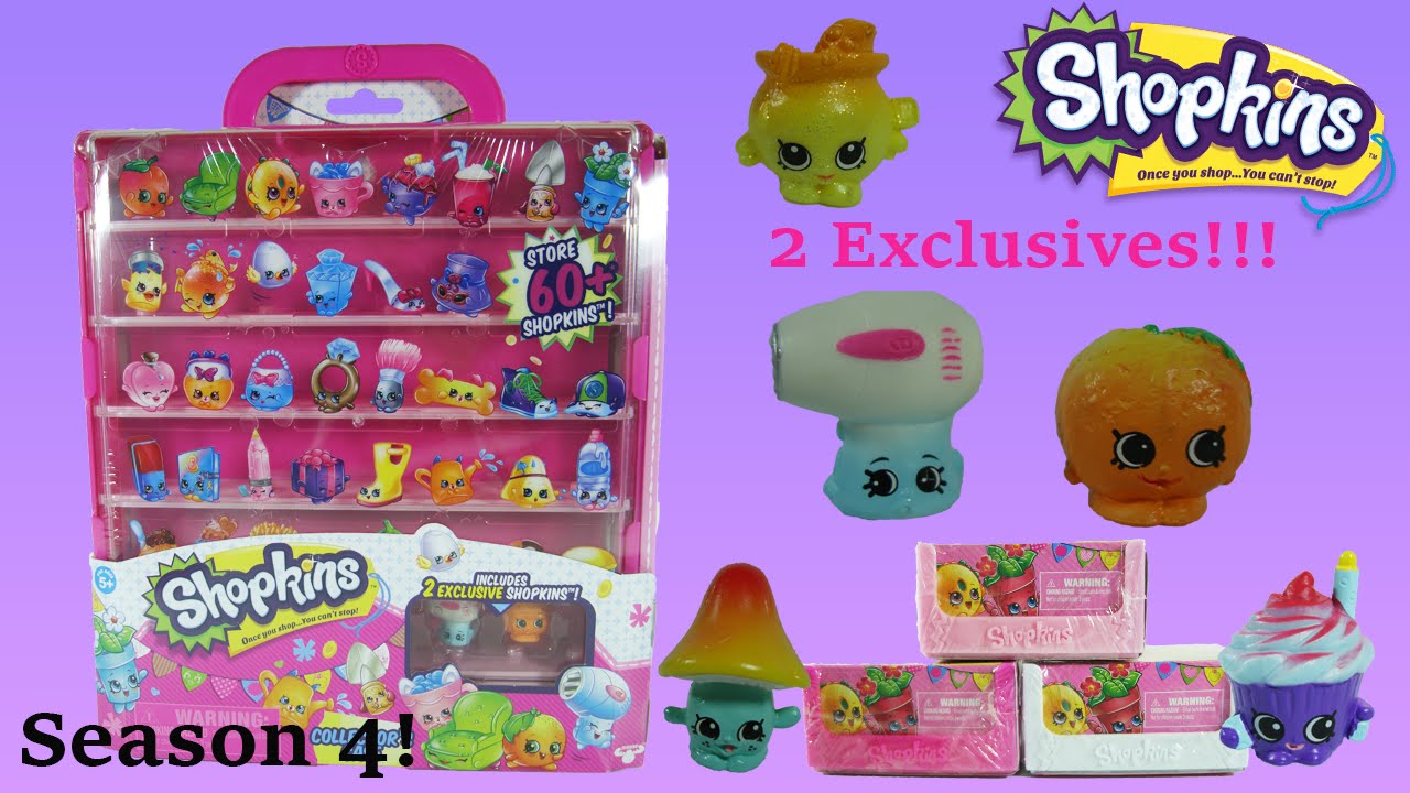 Pink Shopkins Case + Season 4 Shopkins Blind Crates Opening - YouTube