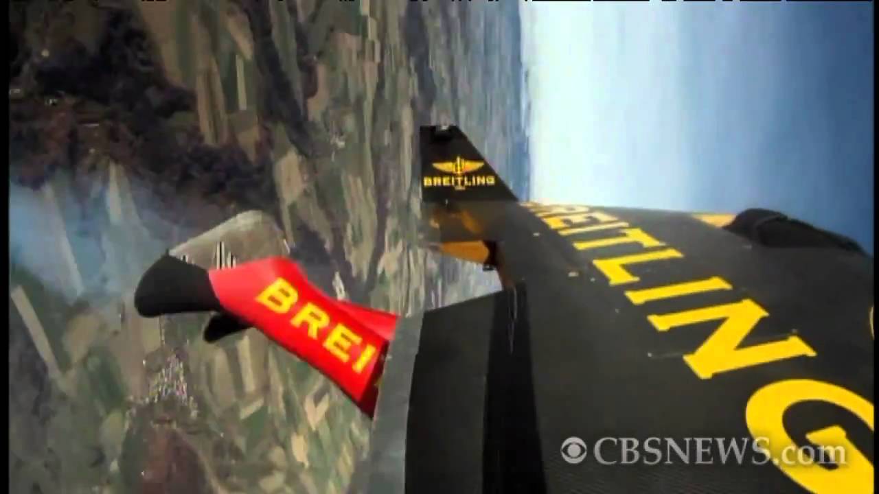Swiss Rocket Man Soars with Wingsuit - YouTube