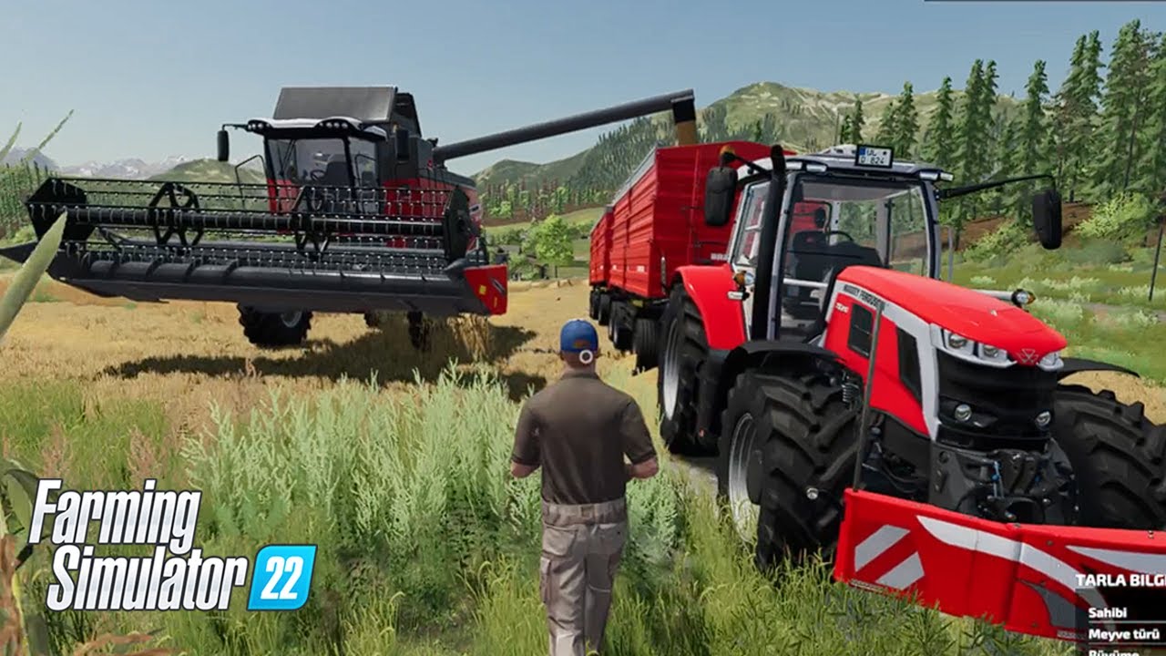 Massey Ferguson 7360 AL4 Beta Harvester & MF 8S Tractor - Farming ...