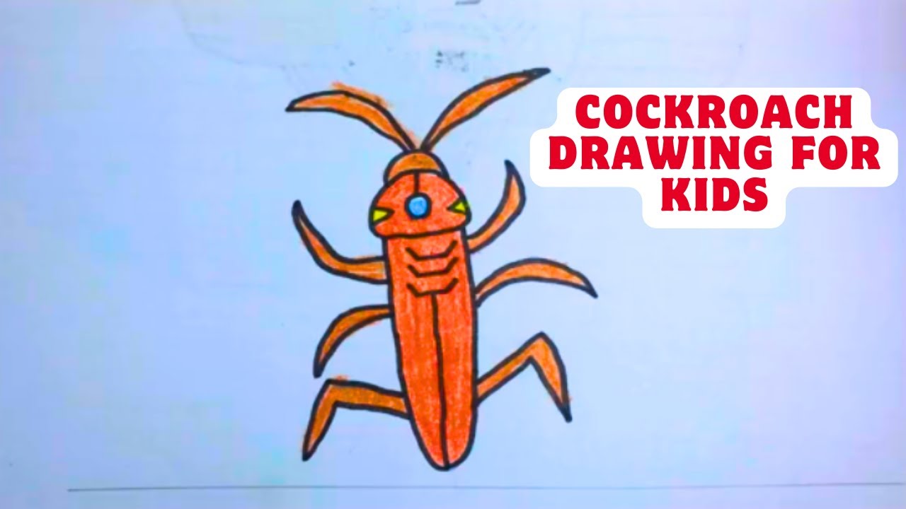 Cockroach Drawing For Kids ! Roachy Delights: Drawing Fun ! Curious ...