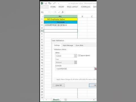 Automatically Stop Entry of Duplicate value in excel | Data validation | #best excel tips | # ...