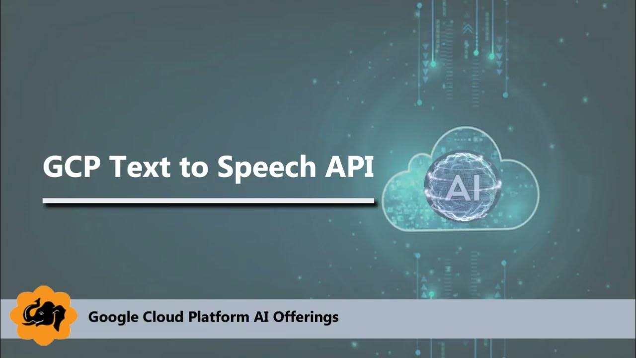 GCP Text to Speech API - YouTube
