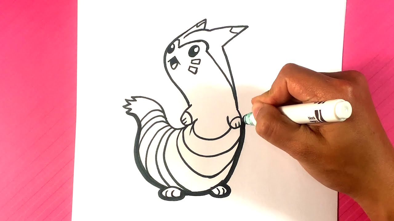 How to Draw Pokemon - Furret - Easy Drawing Lesson - YouTube