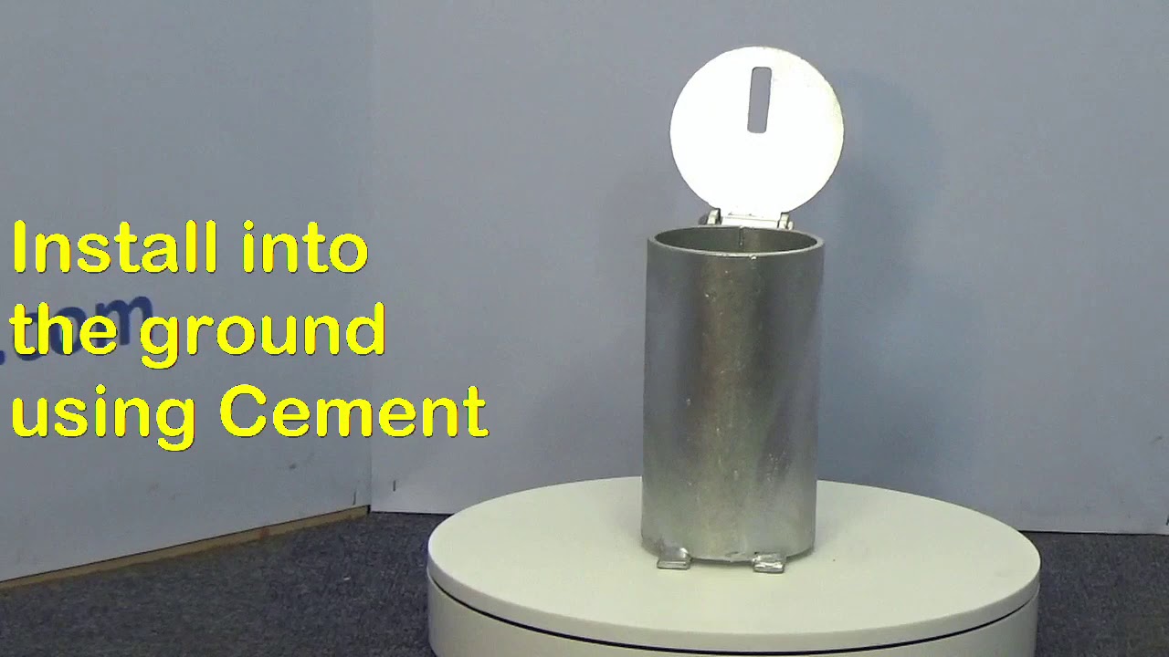 Heavy Duty Steel Security Post with Stainless Steel Inserts - YouTube