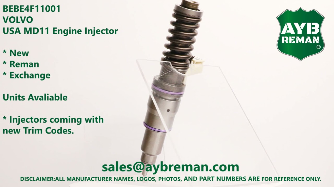 BEBE4F11001 Volvo D11 Industrial Engines Injector - YouTube