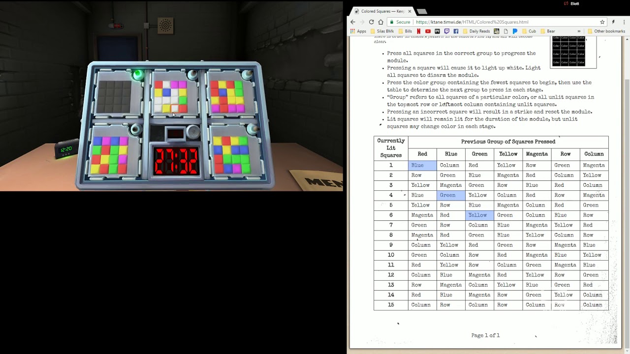 KTANE How to Colored Squares - YouTube