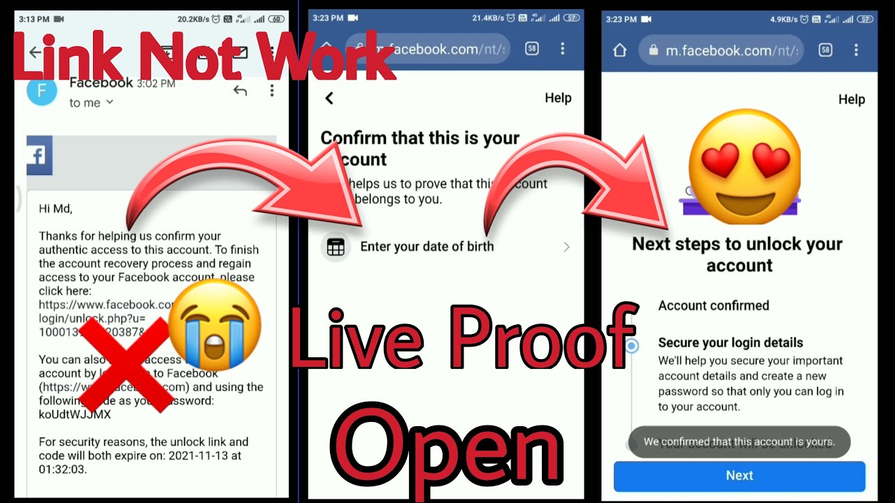 Facebook Access Link Working trick 2022 | Problem Solve In New Update ...