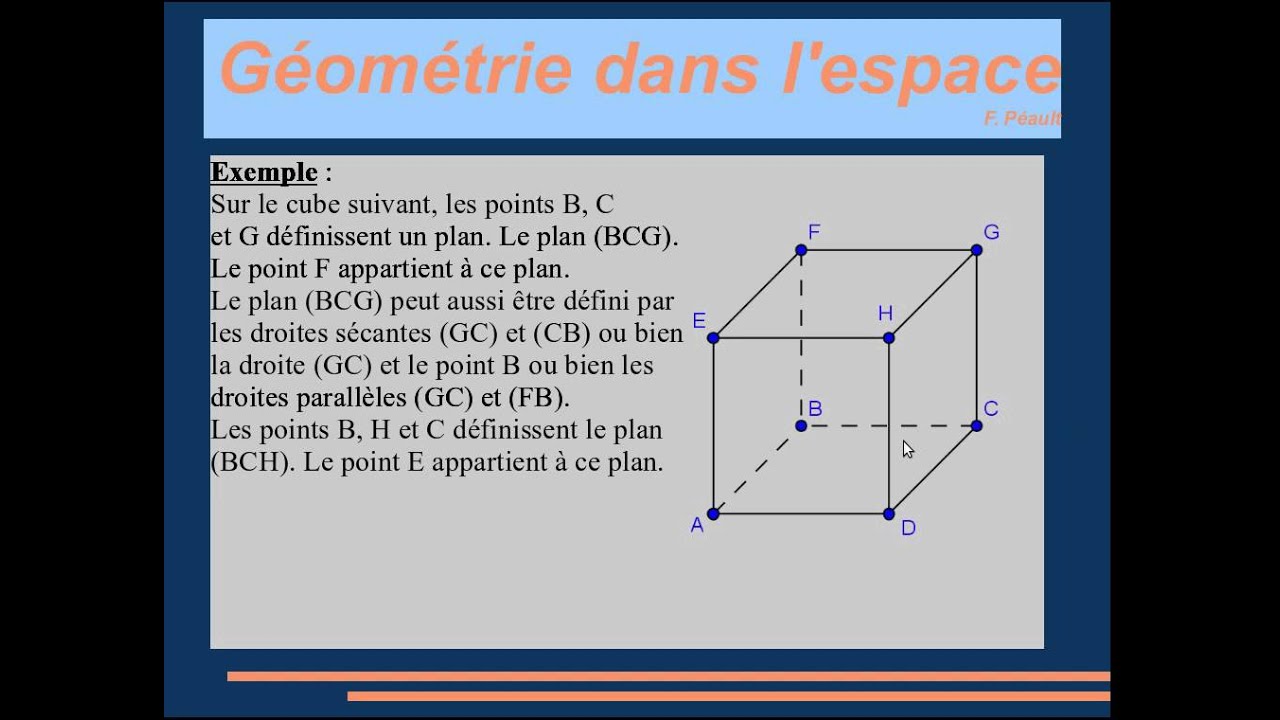 géométrie dans l'espace 2 - YouTube