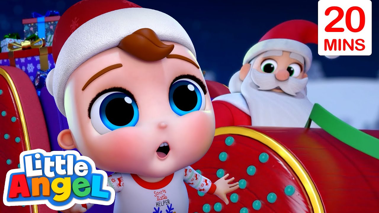 Look! It's Santa! | Christmas Songs for Kids | Little Angel | Moonbug ...