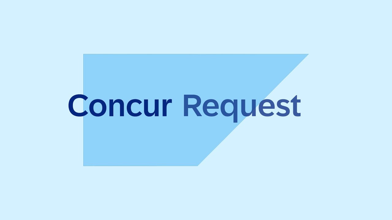 SAP Concur Request - YouTube