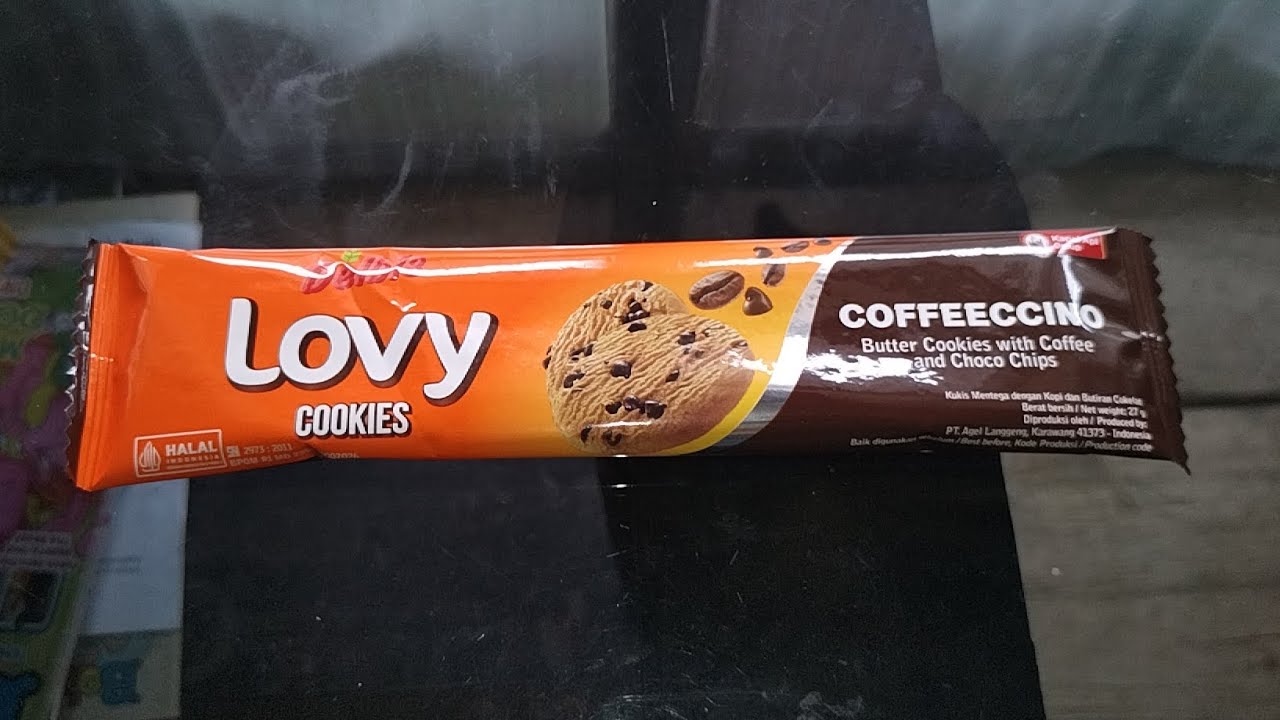 Bedah Kemasan #105 : Delbis Lovy Cookies Coffeeccino - YouTube