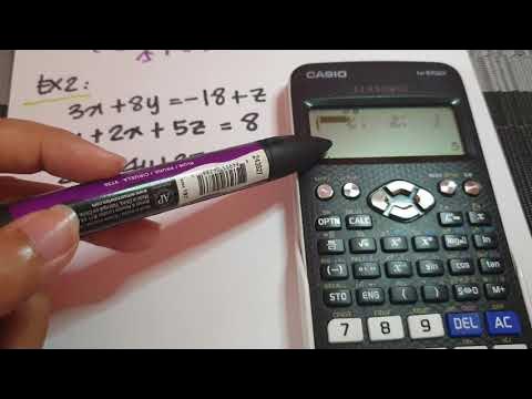 Solving Simultaneous Equations of 2 & 3 variables using Casio fx-570EX Calculator - YouTube