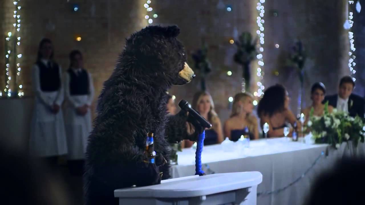 Labatt Blue Light Bear at a Wedding Commercial - YouTube