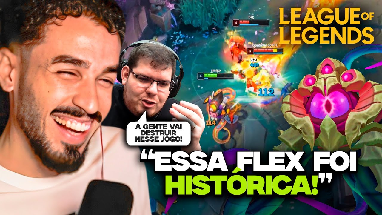 PASSEI MAL DE RIR COM O CAZÉ NA FLEX DA MADRUGADA! - LEAGUE OF LEGENDS ...