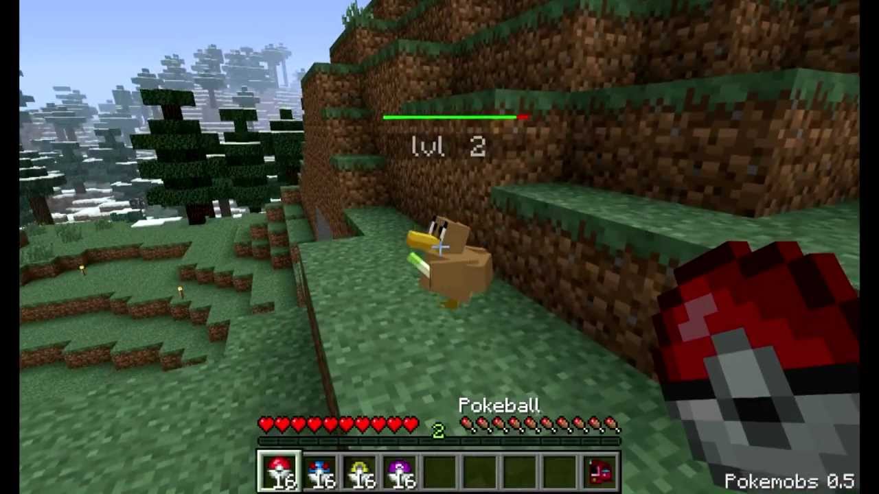 Minecraft Mod Moments: Pokemobs - YouTube