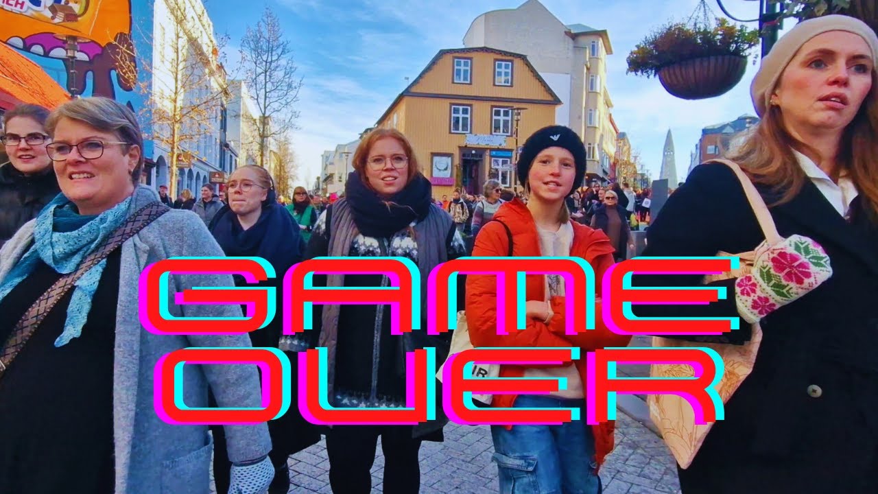 Reykjavik Iceland Woman's Strike On October 24 Protest 2023 - YouTube