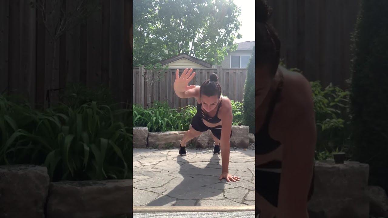 Squat to sprawl with arm extension instructional video for home ...