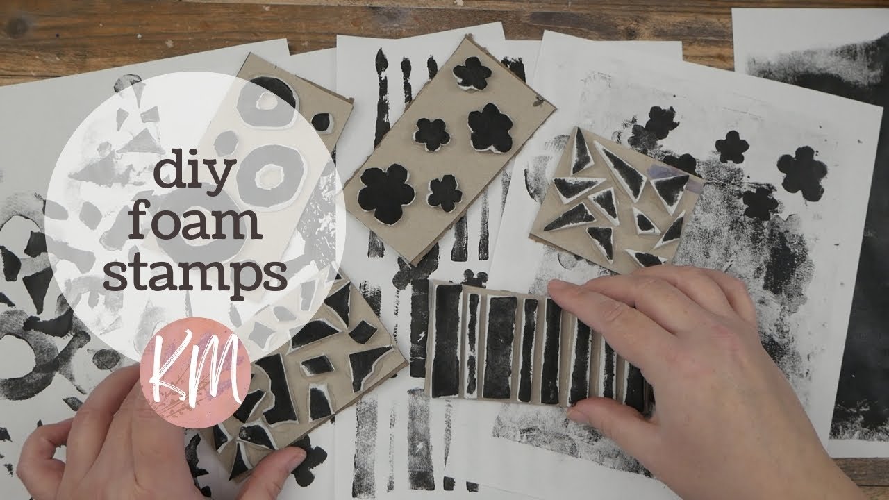 EASY DIY Homemade Ink or Paint Stamps With Leftover Cardboard and Thick ...