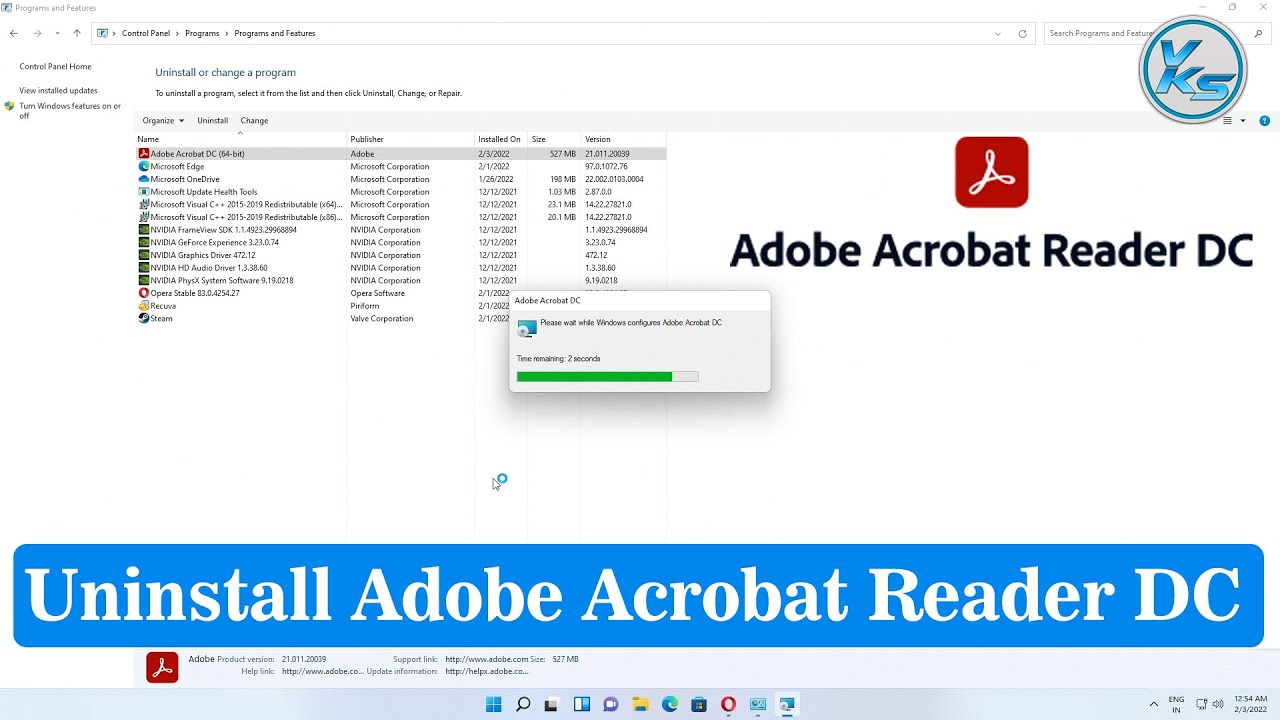 How To Uninstall Adobe Acrobat Reader DC - YouTube