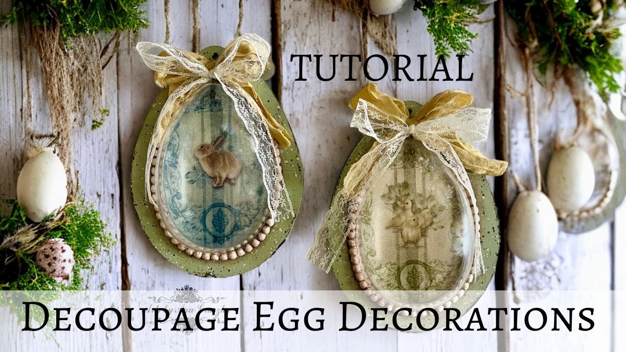 Decoupage Egg decorations | Tutorial - YouTube